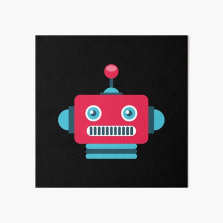 "Cute Red Robot Face" Art Board Print by SpacemanSam13 | Redbubble