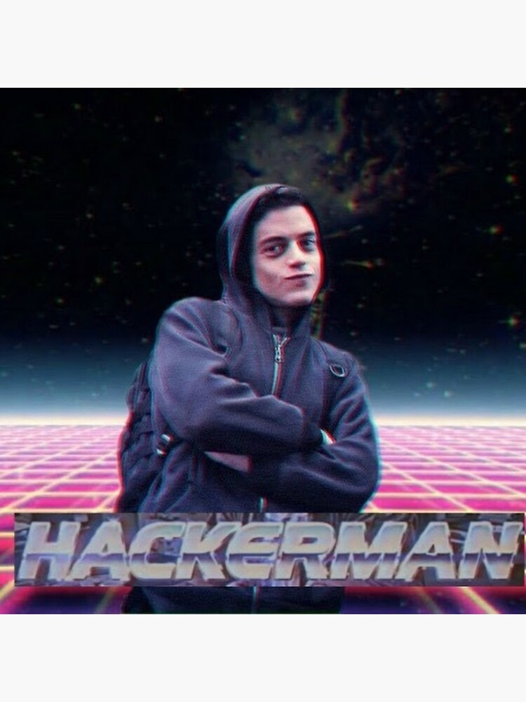 "Hackerman Elliot" Sticker for Sale by GloomDays | Redbubble