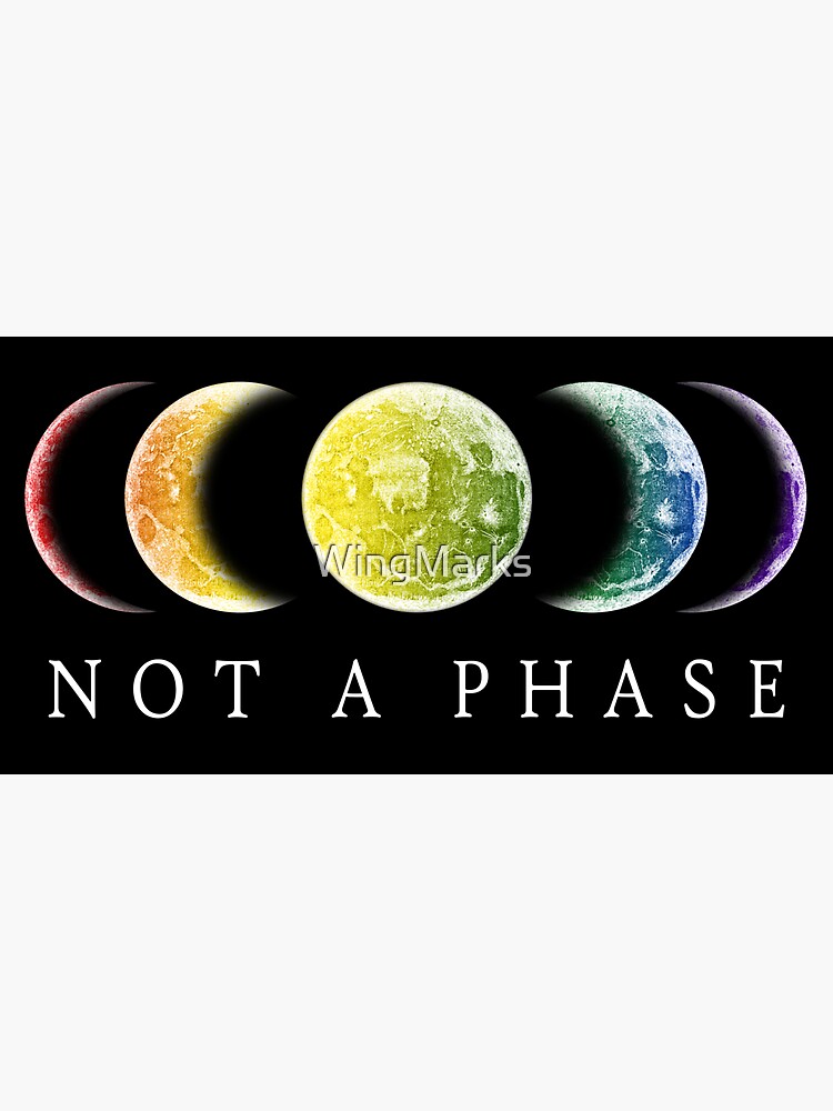 "Not A Phase Gay Pride LGBT" Sticker for Sale by WingMarks | Redbubble