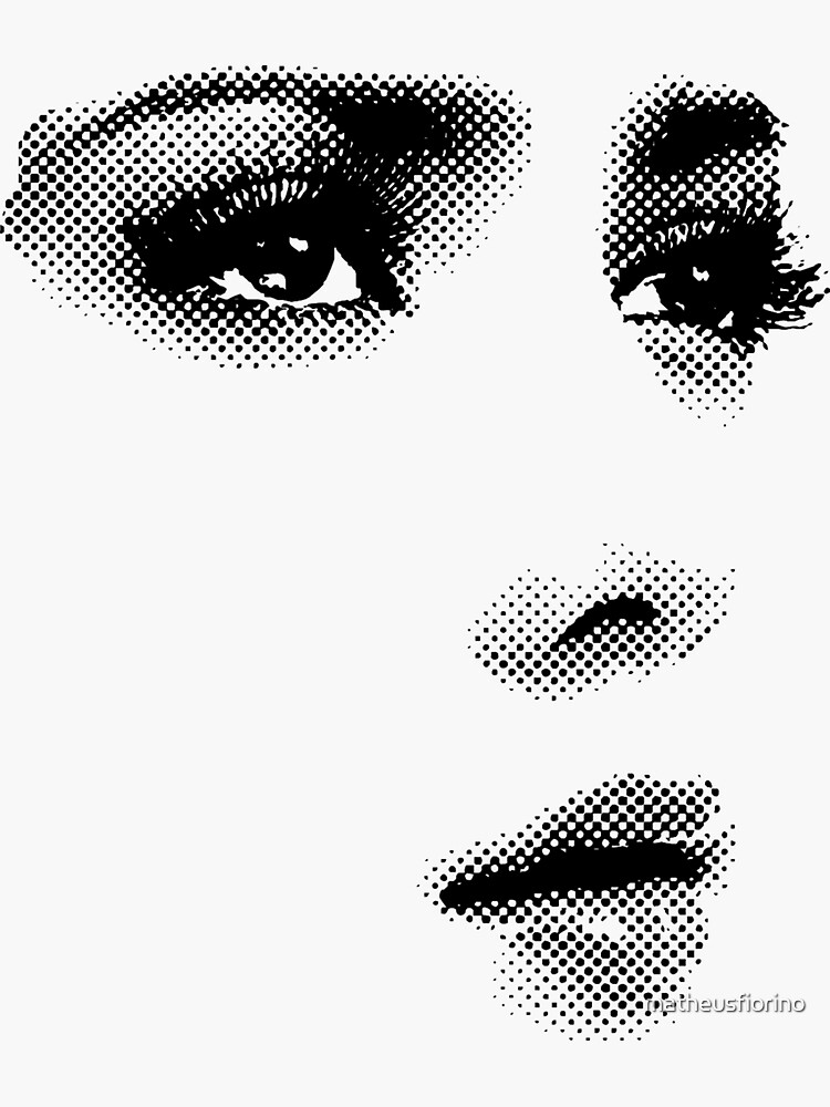 "Woman face." Sticker by matheusfiorino | Redbubble