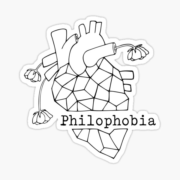 "Philophobia, fear of love" Sticker for Sale by luscar | Redbubble