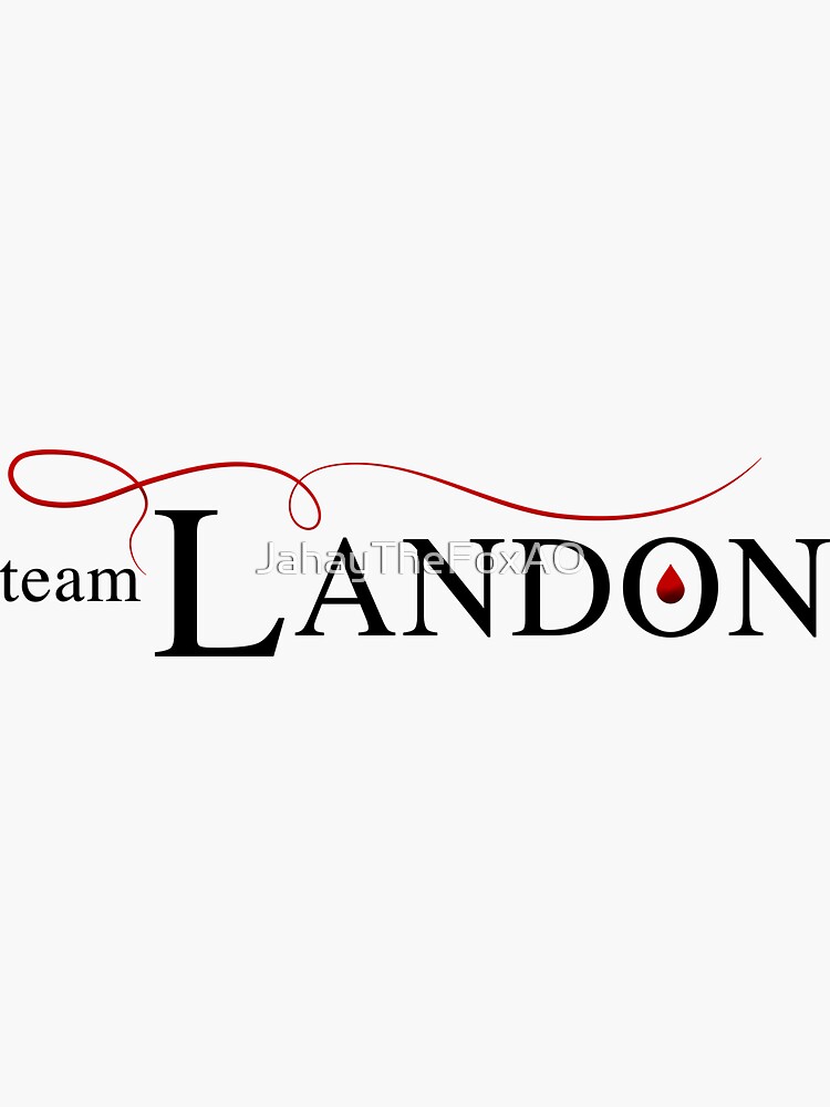 "Team Landon" Sticker for Sale by JahayTheFoxAO | Redbubble