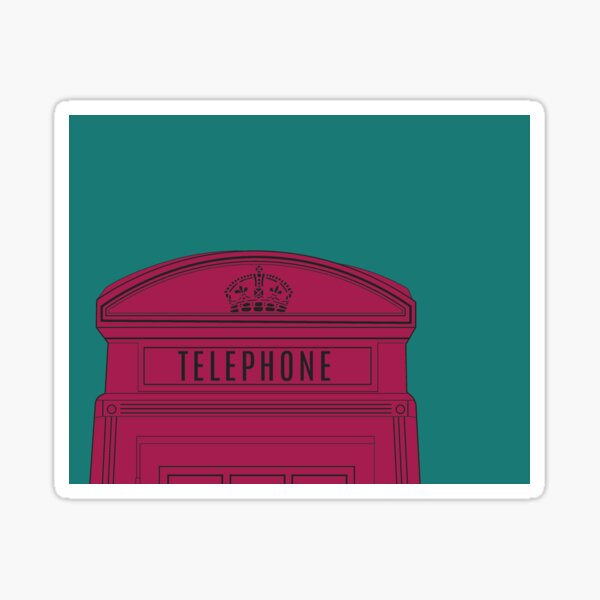 "London Phone Booth" Sticker by hagertyrikki | Redbubble