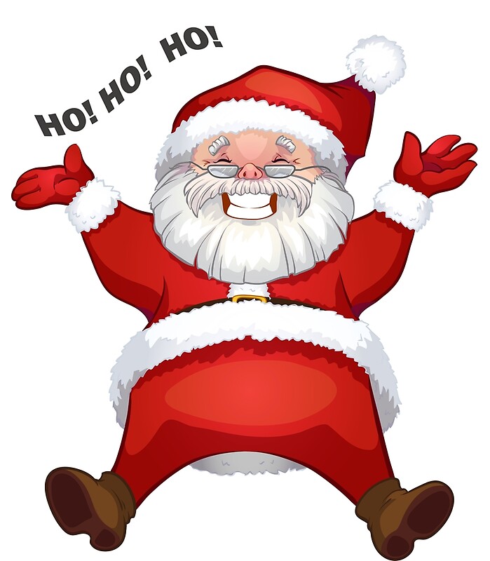 "Santa Claus Ho! Ho! Ho!" by SindivineDesign | Redbubble