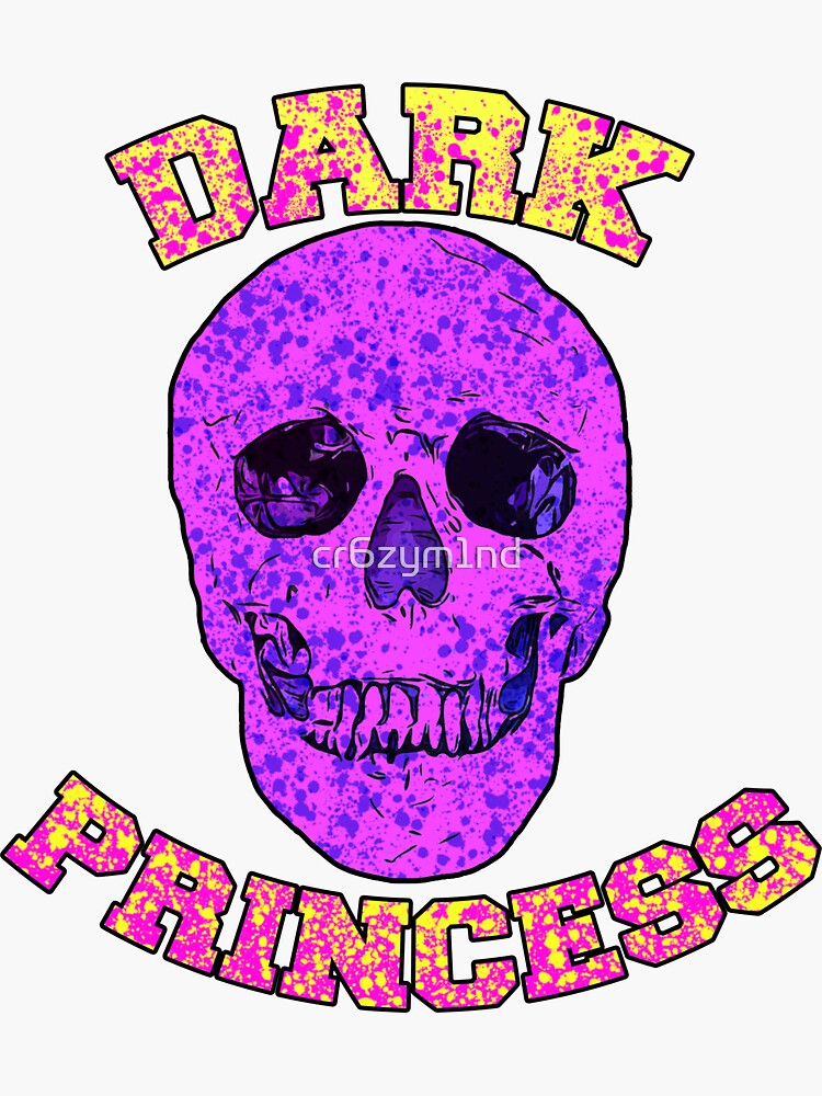 "DARK PRINCESS SKULL." Sticker by cr6zym1nd | Redbubble