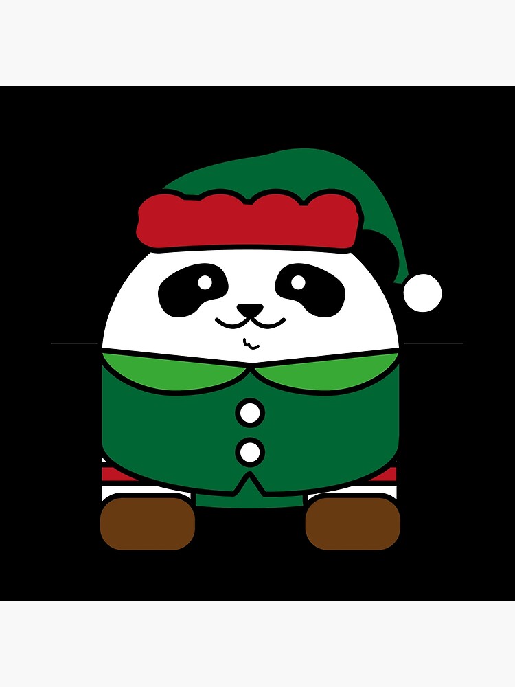 "Santa's Elf Panda" Poster by SpacemanSam13 | Redbubble