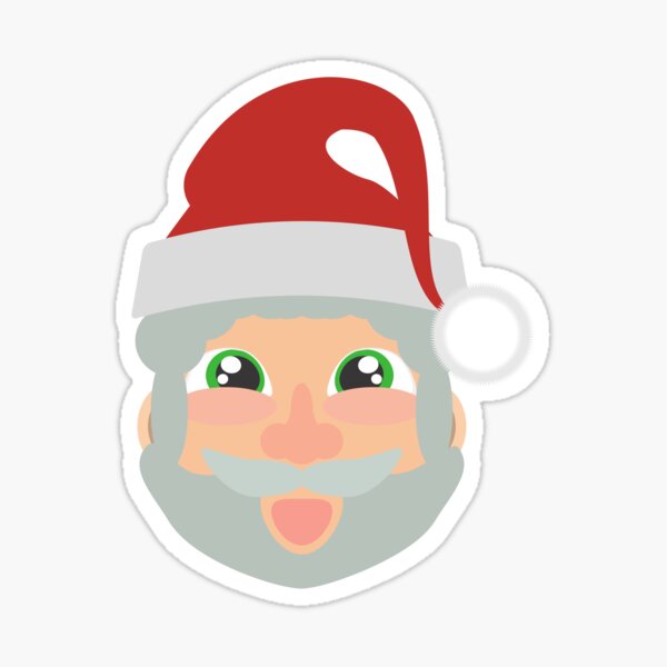 "Silly Little Santa Face" Sticker by SpacemanSam13 | Redbubble
