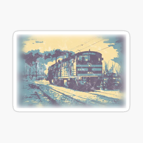 "Three Colour Railway Train" Sticker for Sale by modelrailway | Redbubble