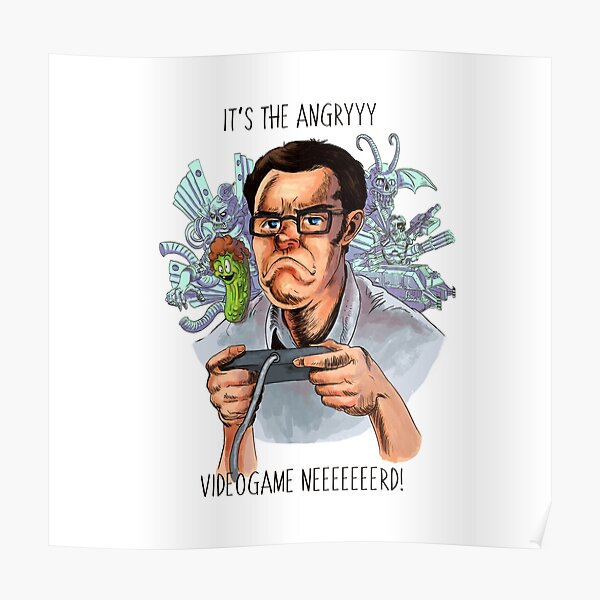 "AVGN Angry Videogame Nerd" Poster for Sale by rubenlopezart | Redbubble