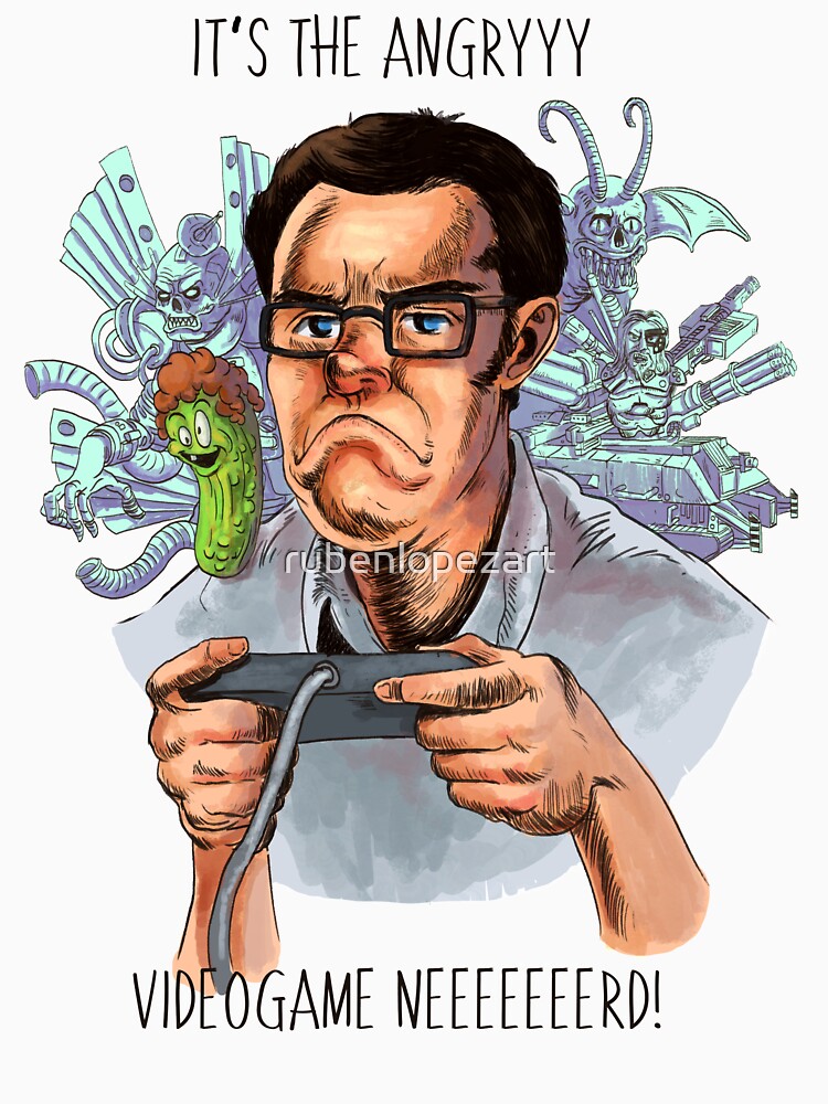 "AVGN Angry Videogame Nerd" T-shirt for Sale by rubenlopezart ...