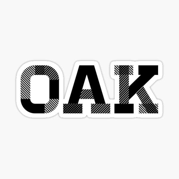 "OAKLAND OAK Bay Area Letters" Sticker for Sale by ElizaGraceDance ...