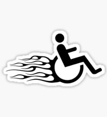Funny Wheelchair Stickers | Redbubble