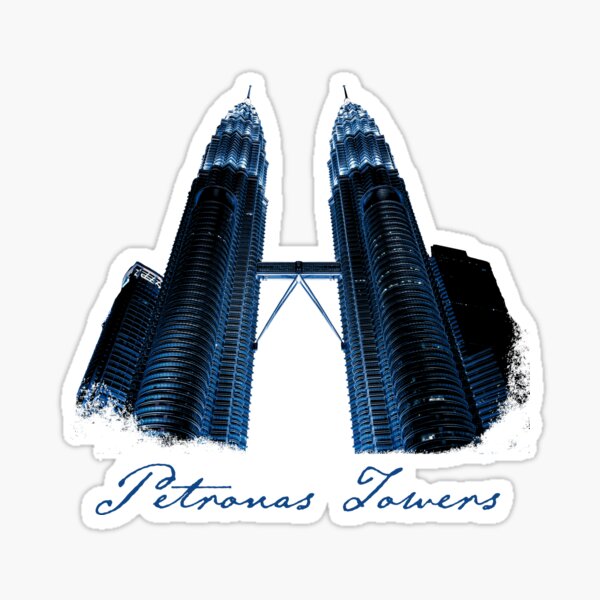 "Petronas Twin Towers" Sticker for Sale by randomarthouse | Redbubble