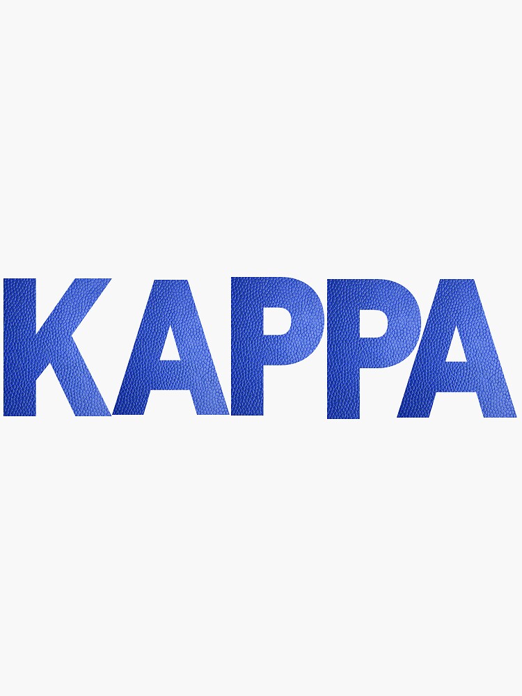 "Kappa - Blue Texture" Sticker for Sale by kberman832 | Redbubble