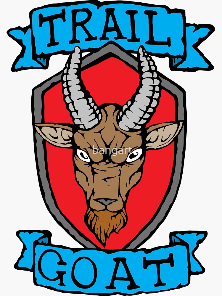 "Trail Goat - Goat Rage - Emblem - Colour" Sticker for Sale by bangart ...