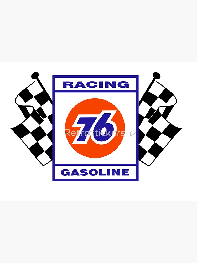 "76 Racing Gasoline" Sticker for Sale by Retrostickersnz | Redbubble