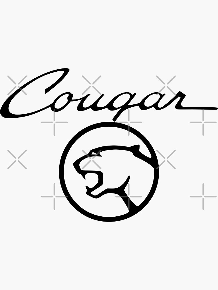 "Mercury Cougar Script With Emblem" Sticker for Sale by ItsMeRuva ...