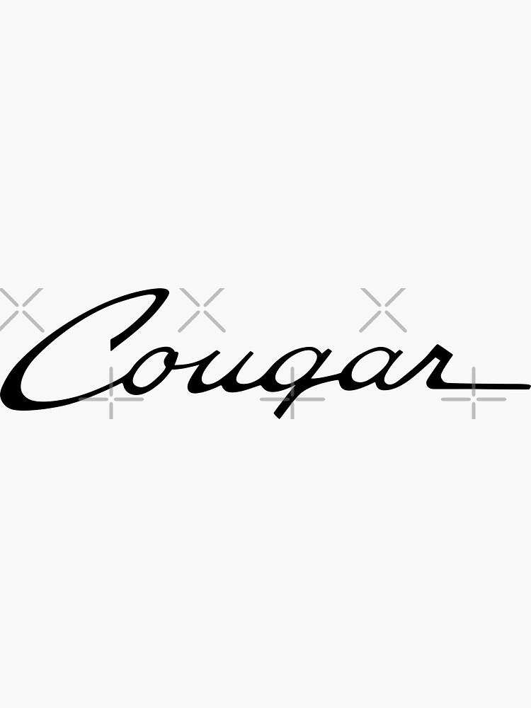 "Mercury Cougar Script" Sticker for Sale by ItsMeRuva | Redbubble