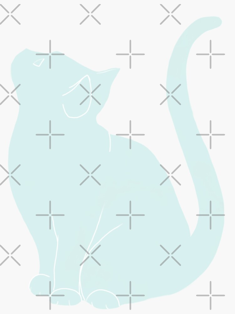 "Teal Cat" Sticker for Sale by Sophiaroseart | Redbubble