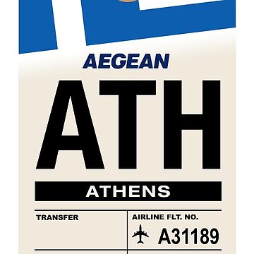 "Athens (ATH) Airline Luggage Tag" Sticker for Sale by travelwitheric ...