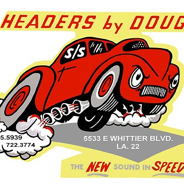 "Headers by Doug" Sticker for Sale by Retrostickersnz | Redbubble