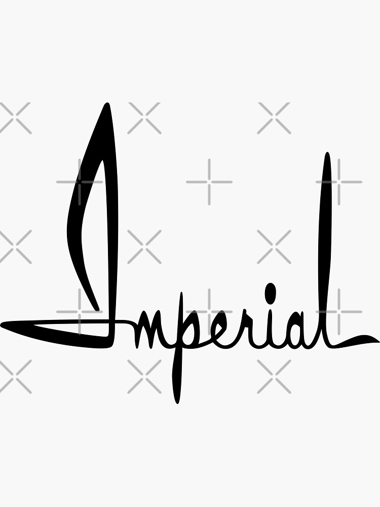 "Imperial Script" Sticker for Sale by ItsMeRuva | Redbubble