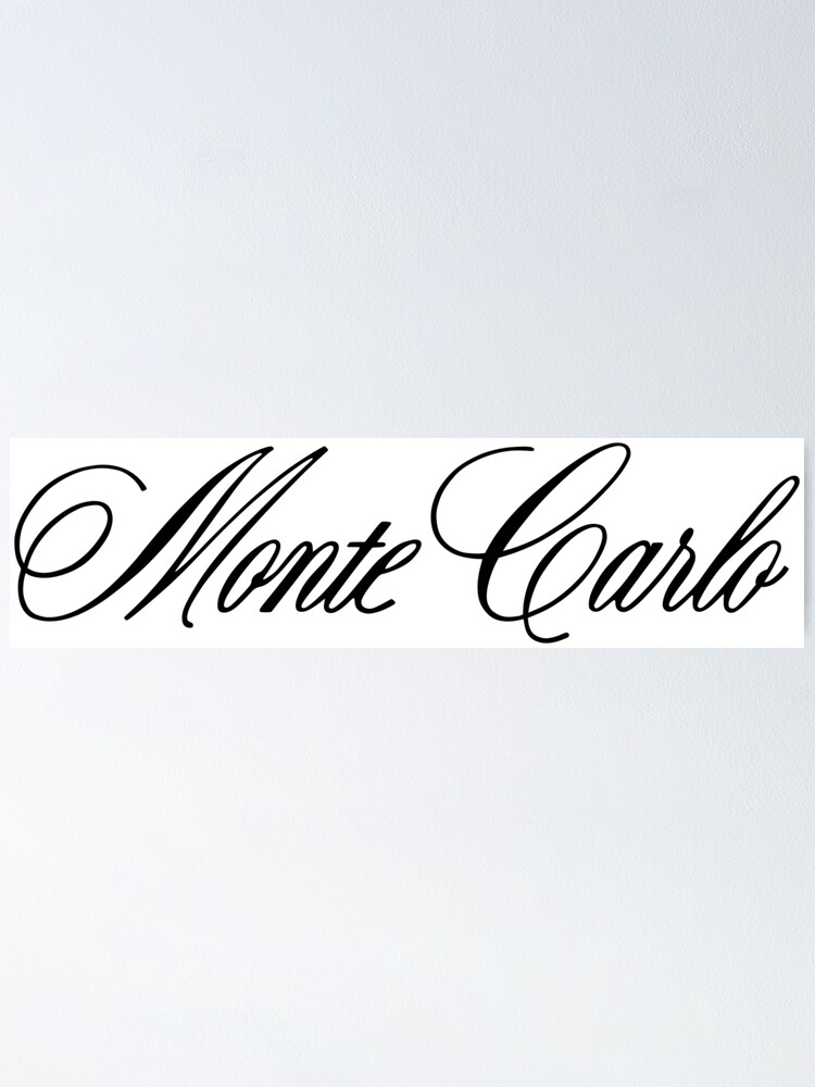 "Chevrolet Monte Carlo Script" Poster for Sale by ItsMeRuva | Redbubble