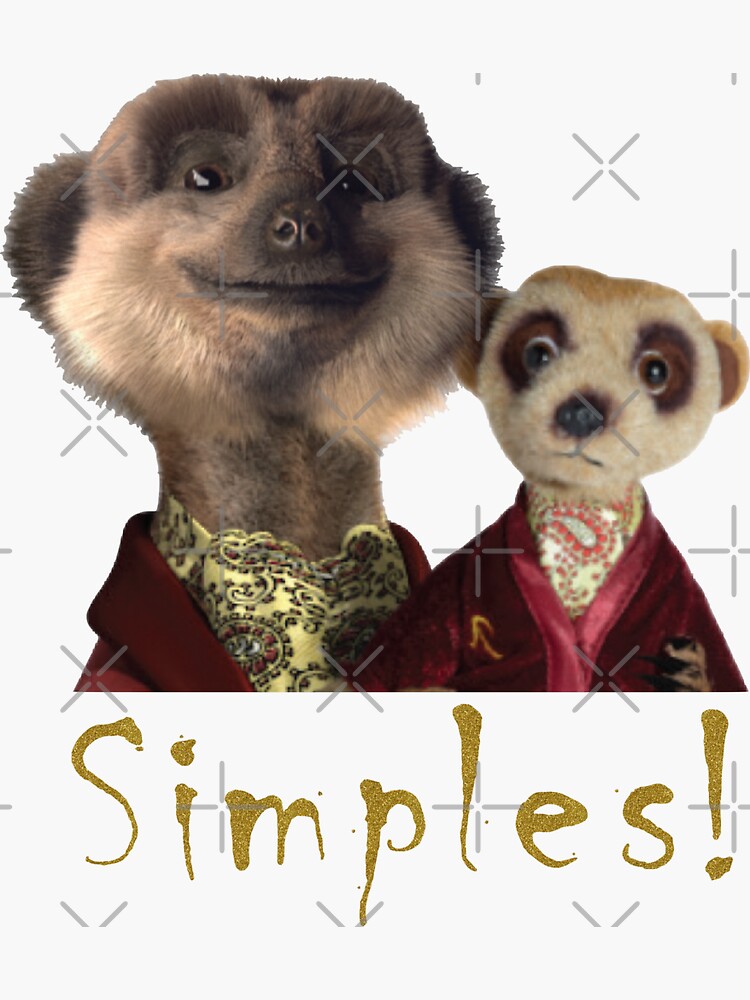 "Meerkat Simples" Sticker by nyx2k | Redbubble