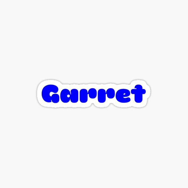 "Garret" Sticker for Sale by Shalomjoy | Redbubble