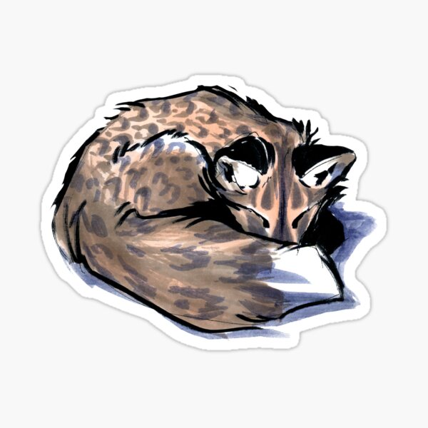 "Spotted Fox" Sticker for Sale by FulemyArt | Redbubble