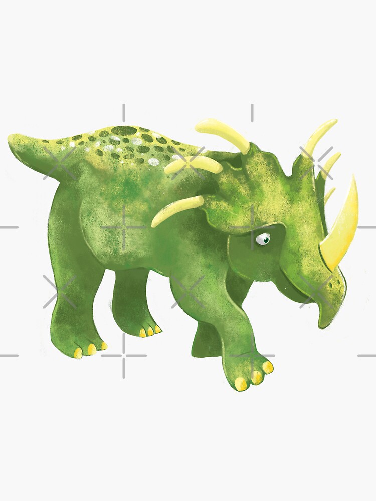 "Triceratops worried dinosaur" Sticker by jasmineberry | Redbubble