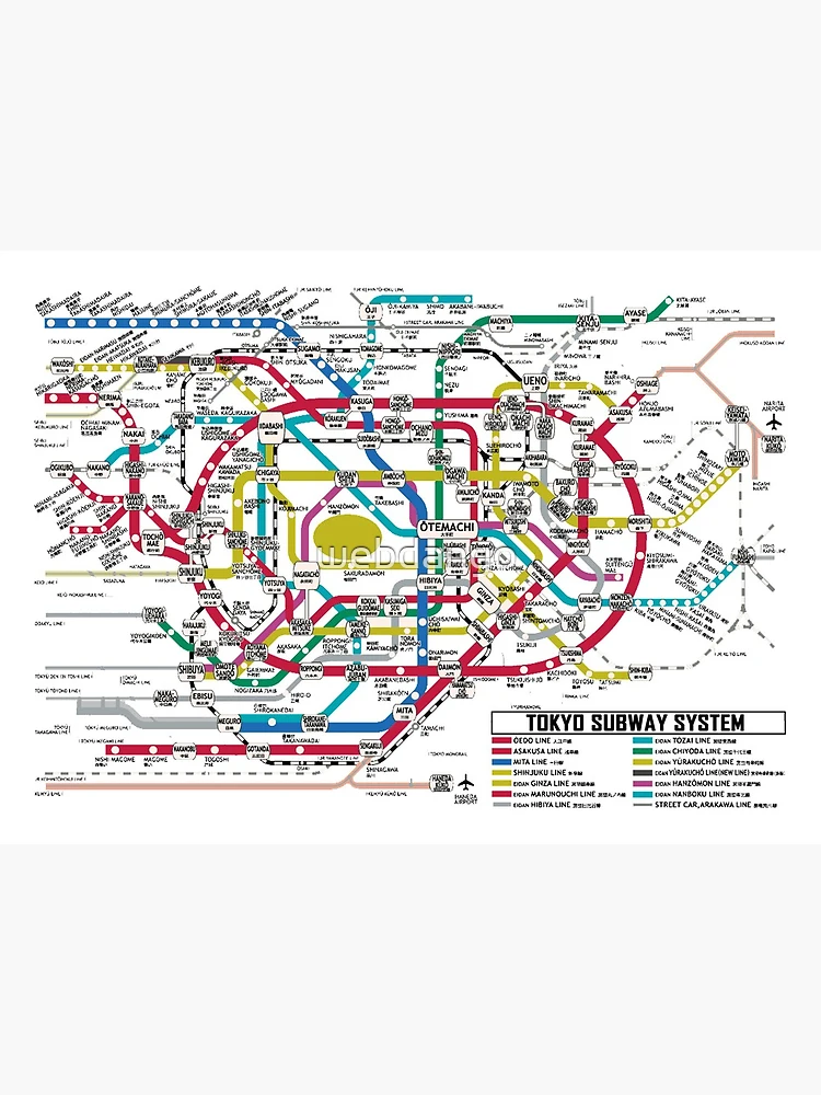 Subway Map Tokyo Metro Tokyo Tokyo Subway Art Transit Map Tokyodelhi ...