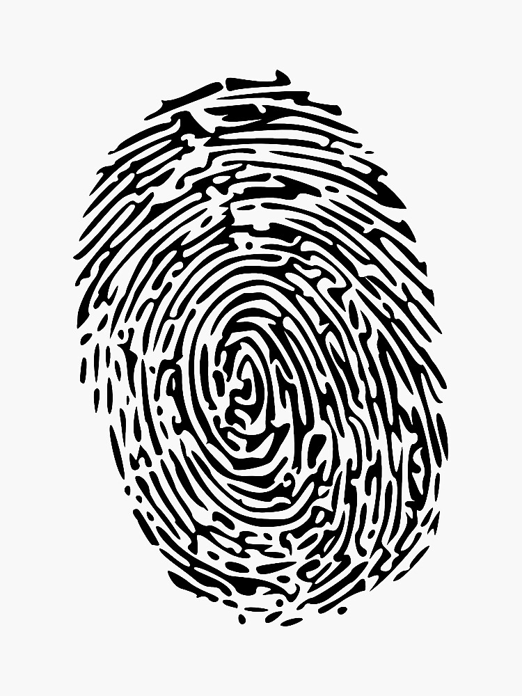 "Small Fingerprint" Sticker by psychometrics | Redbubble
