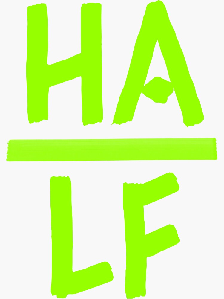 "HALF" Sticker by querblick | Redbubble
