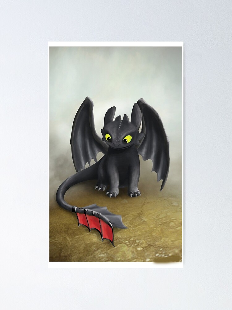 "Toothless Dragon " Poster for Sale by ihjsai | Redbubble