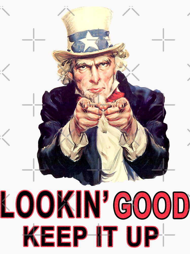 "Uncle Sam Lookin' Good" Sticker by philarego | Redbubble