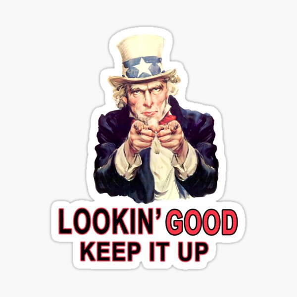 "Uncle Sam Lookin' Good" Sticker by philarego | Redbubble