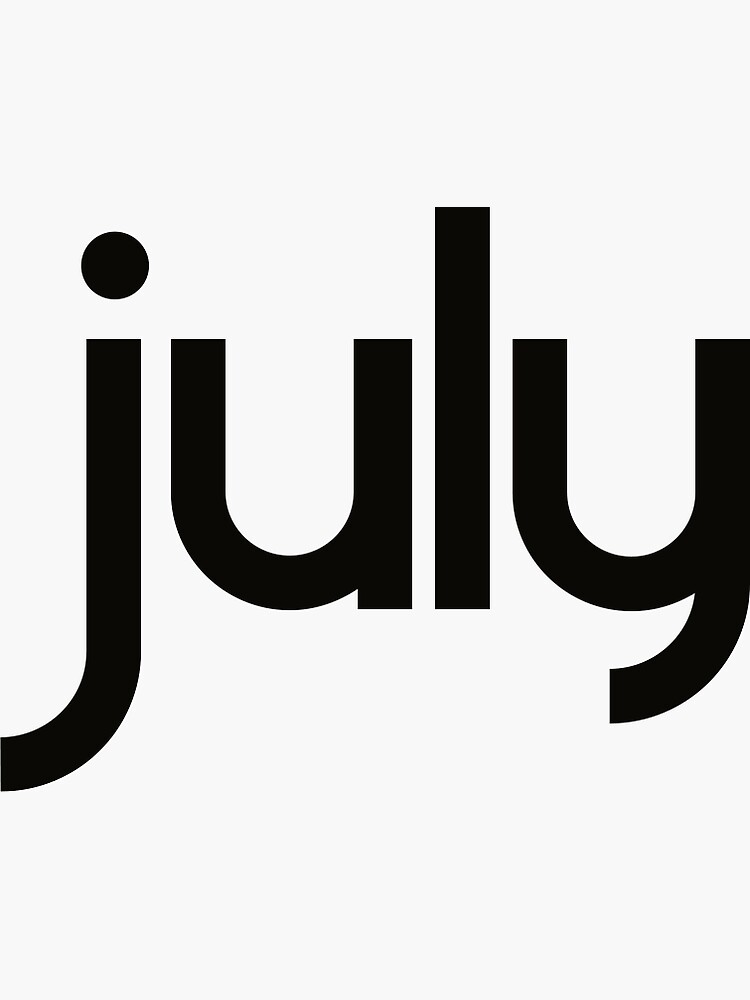 "July" Sticker by naplage | Redbubble