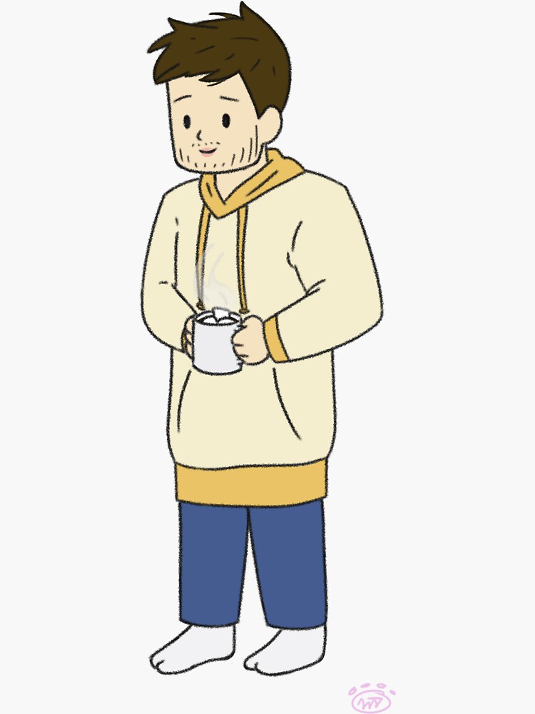 "A Widdle Cozy Boi" Sticker for Sale by michdoodles | Redbubble