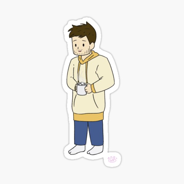 "A Widdle Cozy Boi" Sticker for Sale by michdoodles | Redbubble