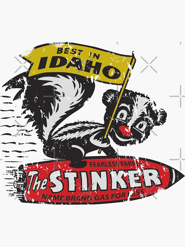 "Stinker Gas" Sticker for Sale by Retrorockit | Redbubble