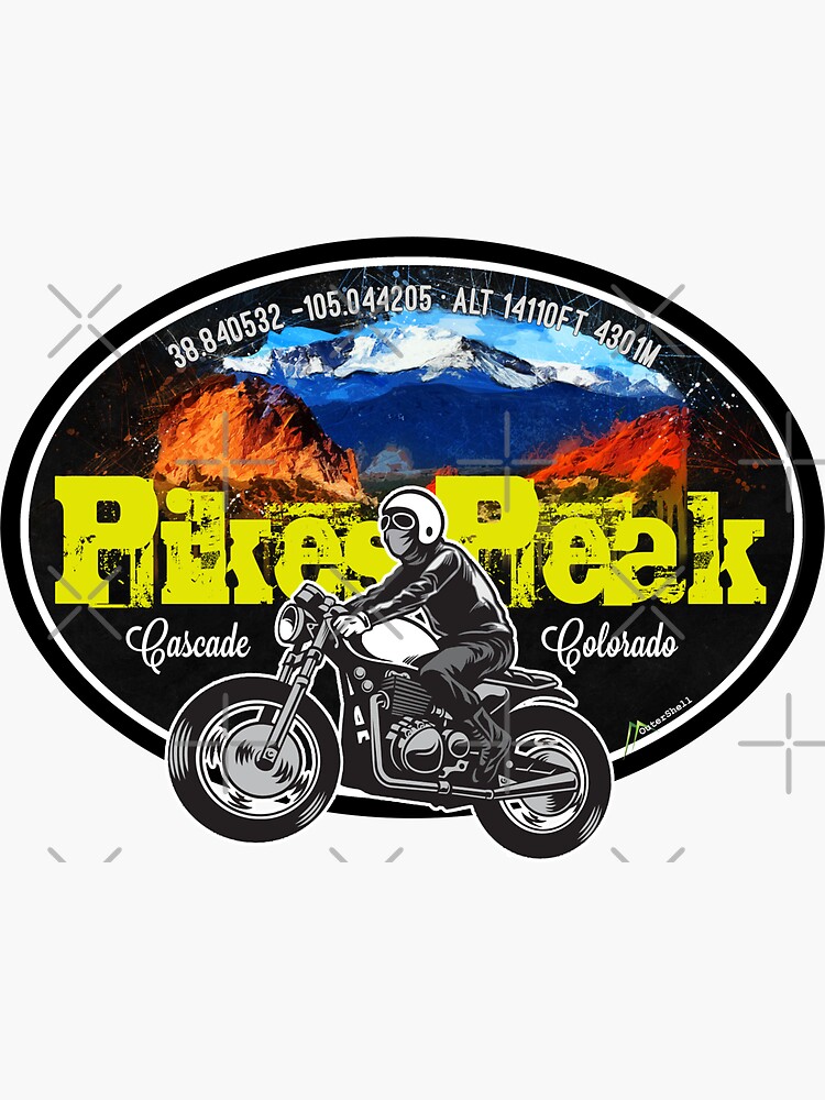 "Pikes Peak Colorado USA Sticker T-Shirt 05" Sticker for Sale by ...