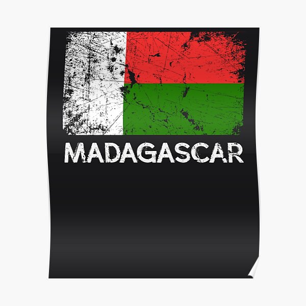 "Malagasy Flag Design | Vintage Made In Madagascar Gift" Poster for ...
