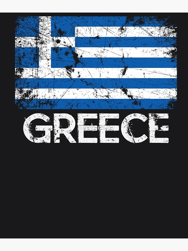 "Greek Flag Design | Vintage Made In Greece Gift" Poster by melsens ...