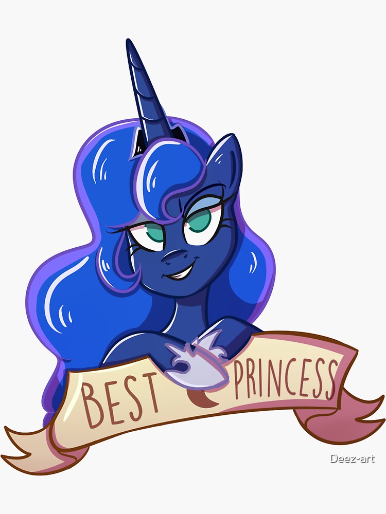 "Best Princess Luna" Sticker for Sale by Deez-art | Redbubble