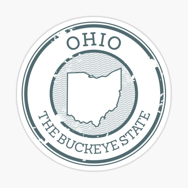 "Ohio - The Buckeye State (Stamp)" Sticker for Sale by stampusa | Redbubble