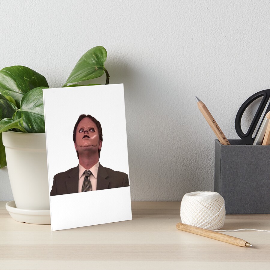 "Dwight Schrute 'skin mask' " Art Board Print by hood112 | Redbubble