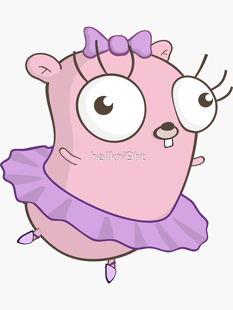 "The Golang Mascot: Ballet" Sticker for Sale by hellkni9ht | Redbubble