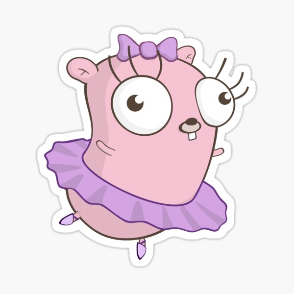 "The Golang Mascot: Ballet" Sticker for Sale by hellkni9ht | Redbubble