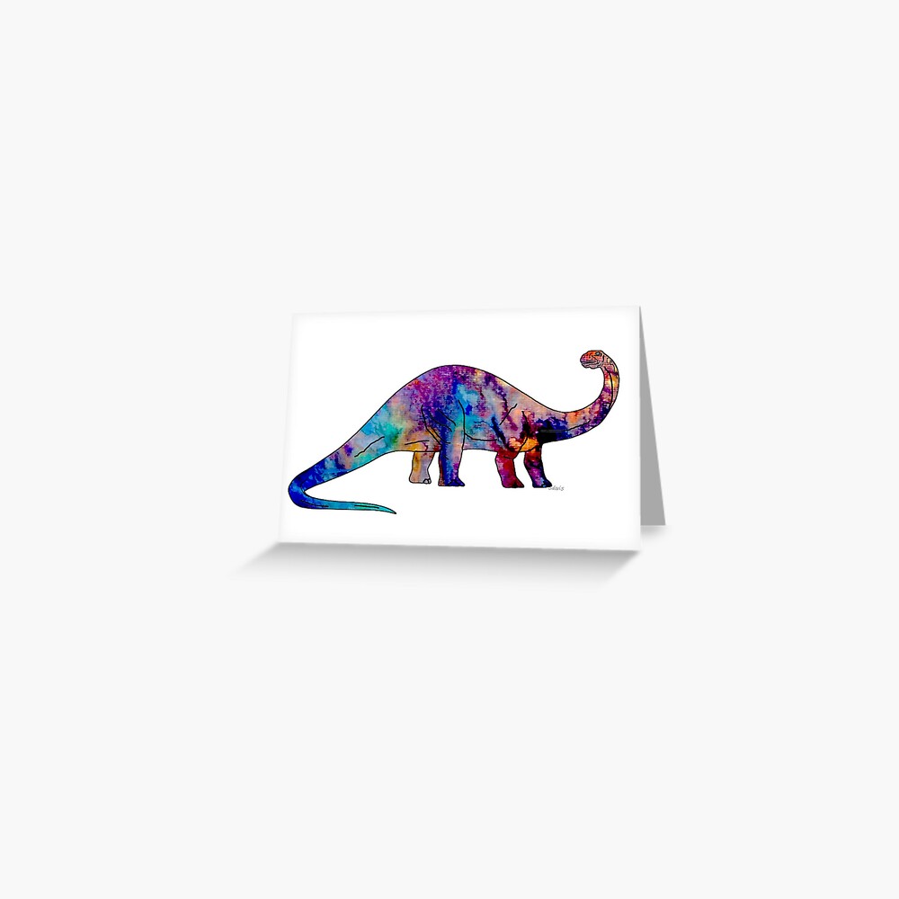 "Dinosaur Brontosaurus 4G" Greeting Card for Sale by mandalafractal ...